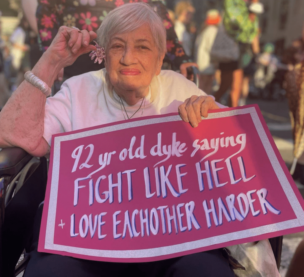 NYC’s Beloved Lesbian Protester, Shatzi Weisberger, Dies at 92 - AfterEllen